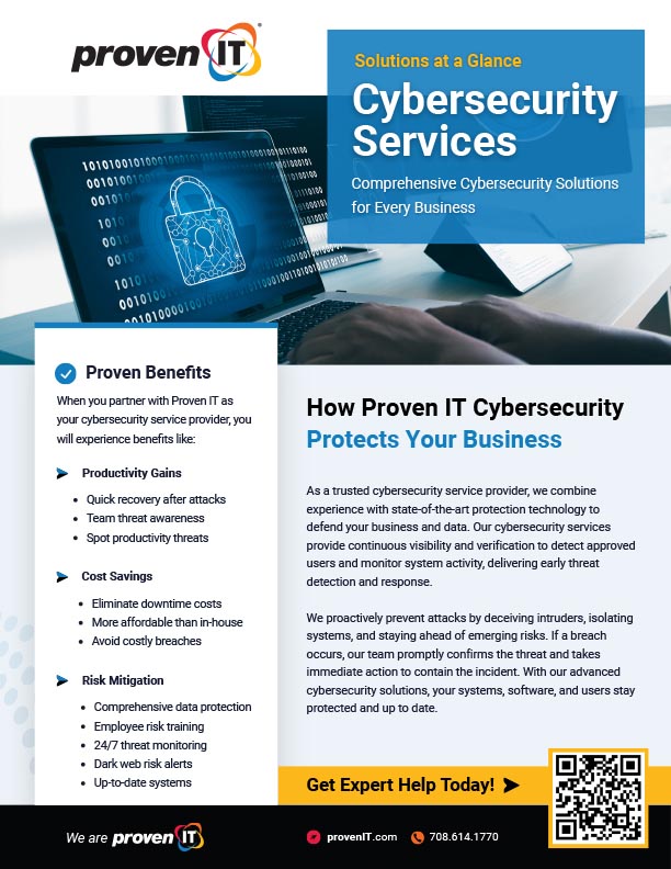 Cybersecurity Services Flyer | Proven IT