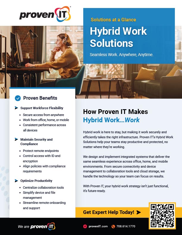 Hybrid Work Solutions Flyer Proven It
